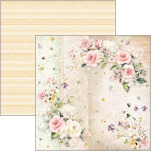 12"x12" Scrapbooking Paper Pad Double Sided Paper Floral Blooming ...