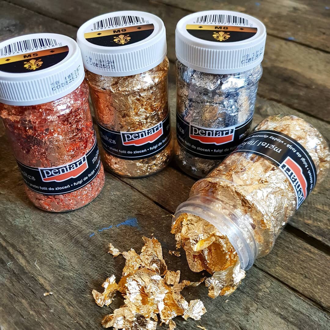 Pentart Metal Flakes Foil Flakes for Arts and Crafts, Resins, Mixed ...