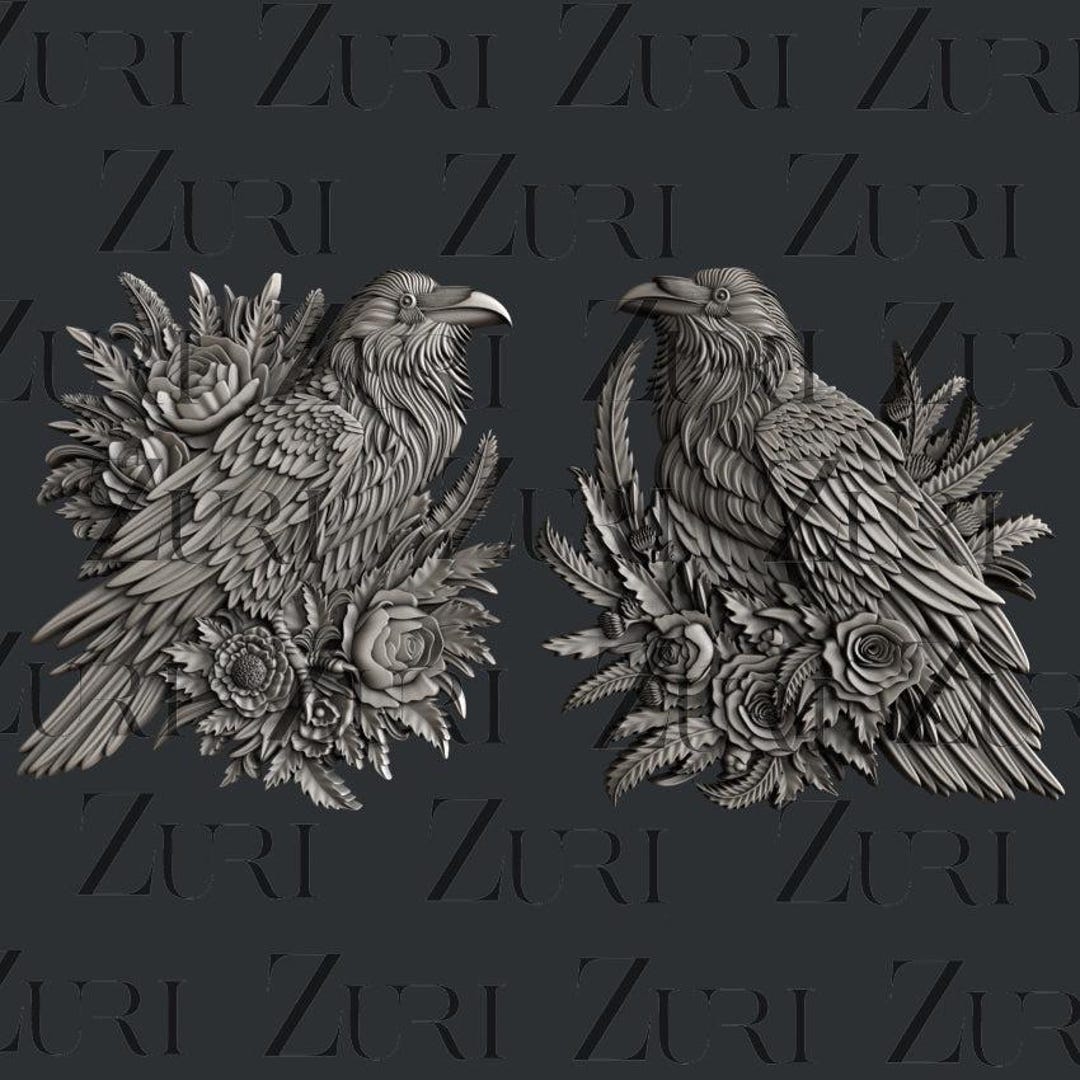 Raven Garden Birds Mold, Zuri Silicone Mould for Resin and Polymer Clay ...