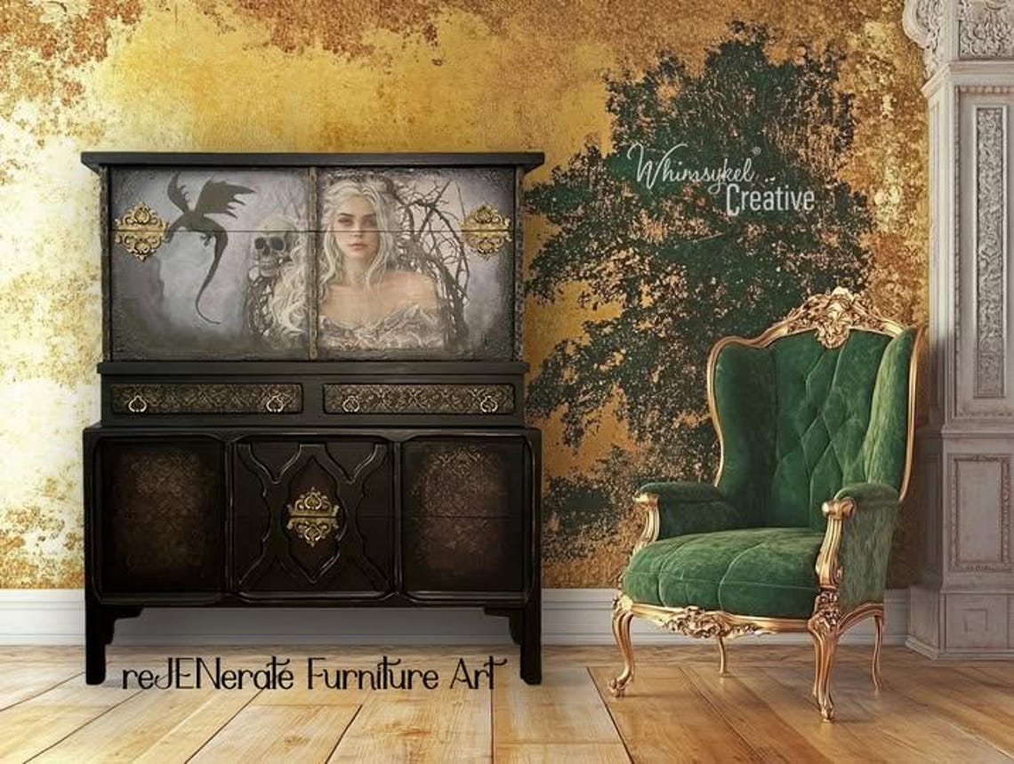 21x29" Large Decoupage Tissue Paper, Natures Maiden Lady Skull ...