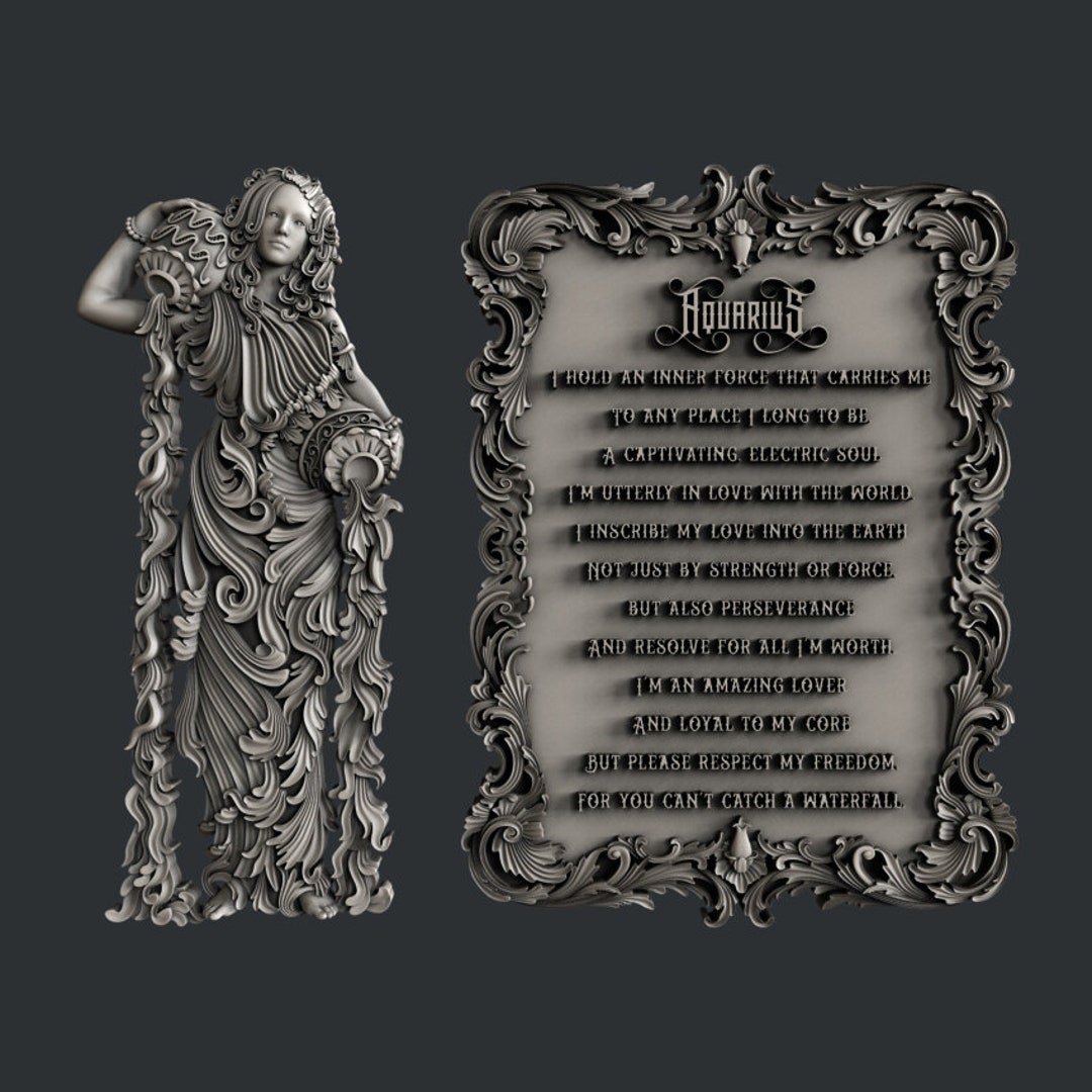 The Aquarius Mold Zuri Mold Zodiac Sign Mould Silicone Mould Zuri Mold ...