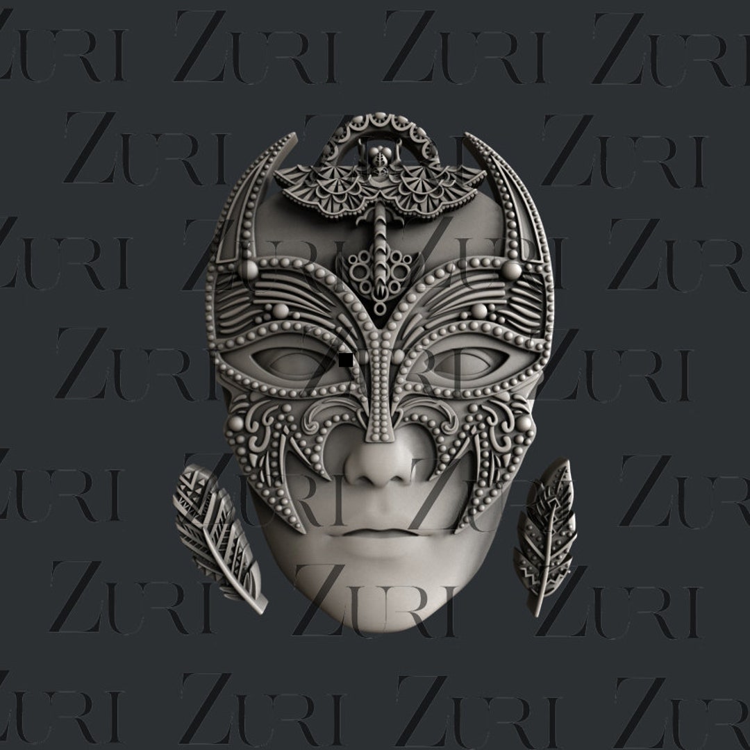 Bohemian Mask 3 Zuri Designs Mold, Silicone Mould Scrapbook, Mixed ...