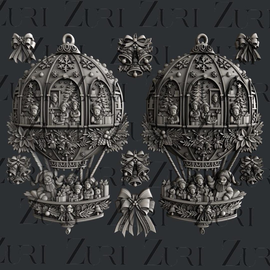 Christmas Ornaments 2 Mold, Zuri Silicone Mould for Resin and Polymer ...
