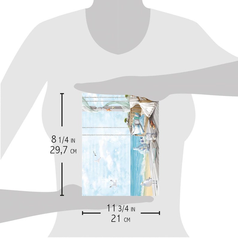 A4 Sound of Summer Beach Waves Decoupage A4 Piuma Rice Paper - Etsy