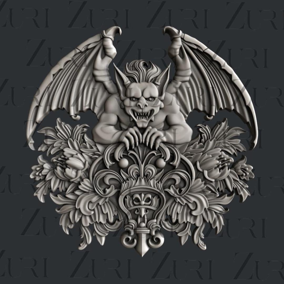 Gargoyle 2 Zuri Mold, Resin Silicone Mould, 3D Clay Mold, Scrapbooking ...