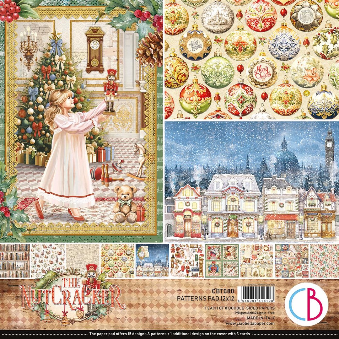 12x12" the Nutcracker Cardstock Scrapbooking Paper Pad, Christmas Paper ...