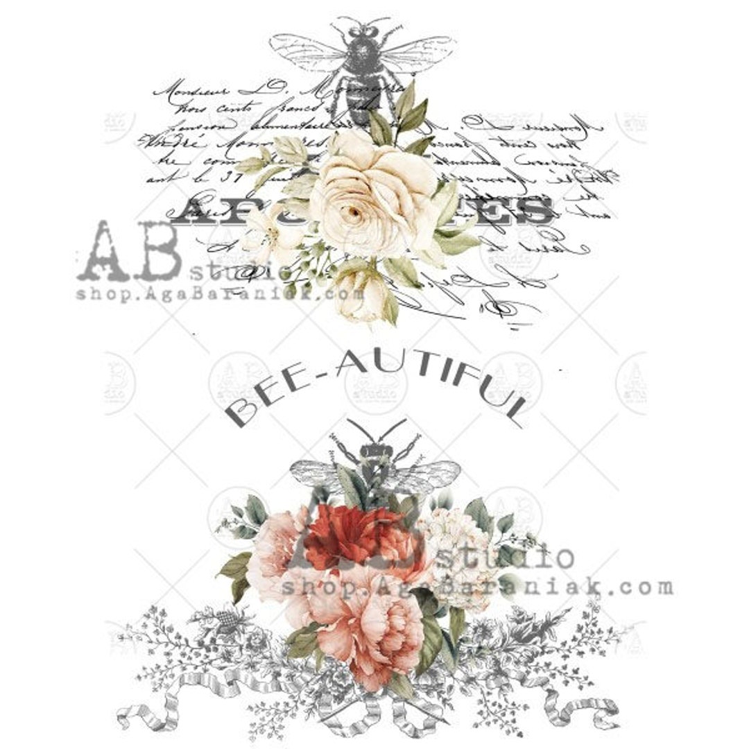 Bee-autiful Bee Decoupage Paper Paris Decoupage Rice Paper for Craft ...