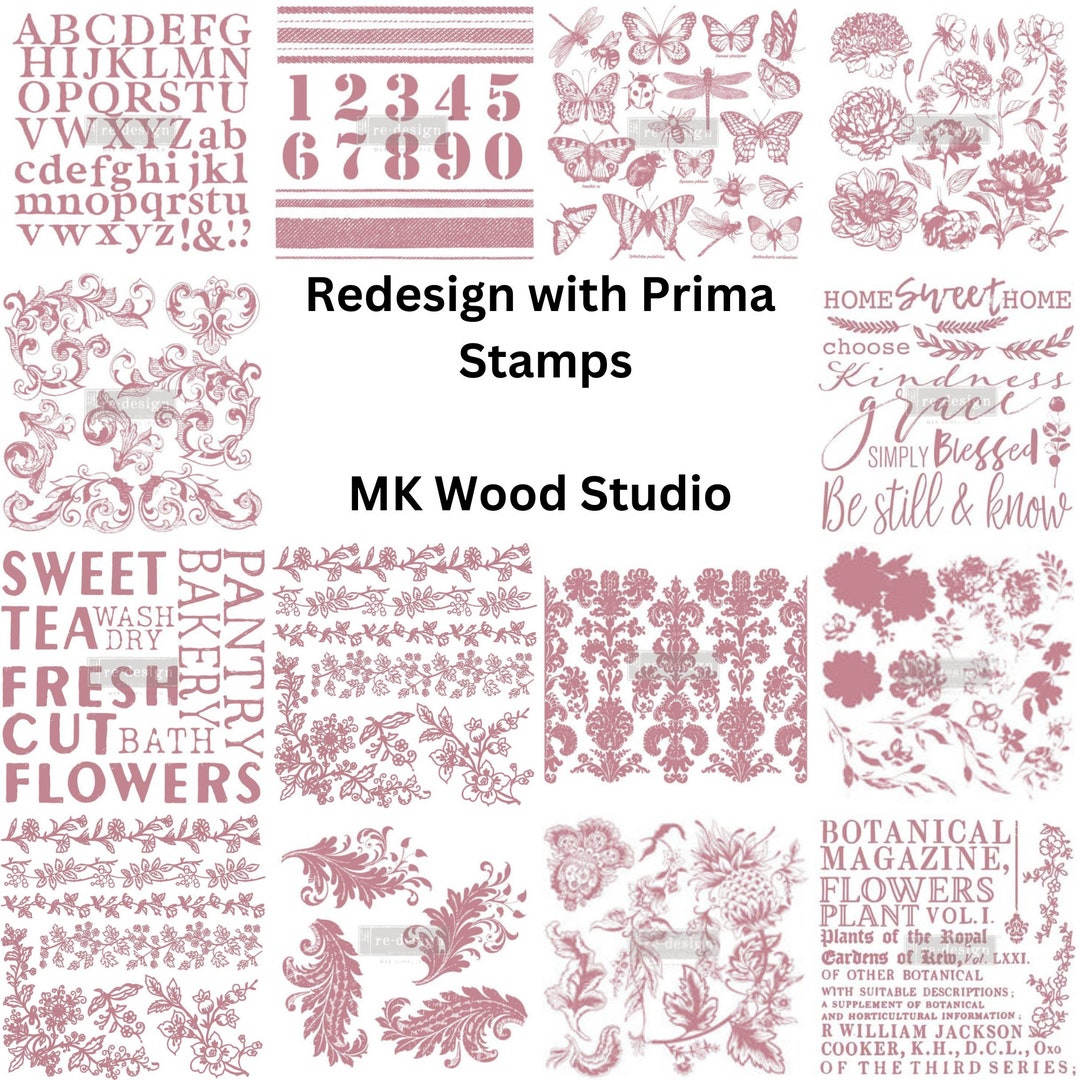 Redesign With Prima Decor Clear-cling Stamps Prima Stamp, 12x12 Stamp ...