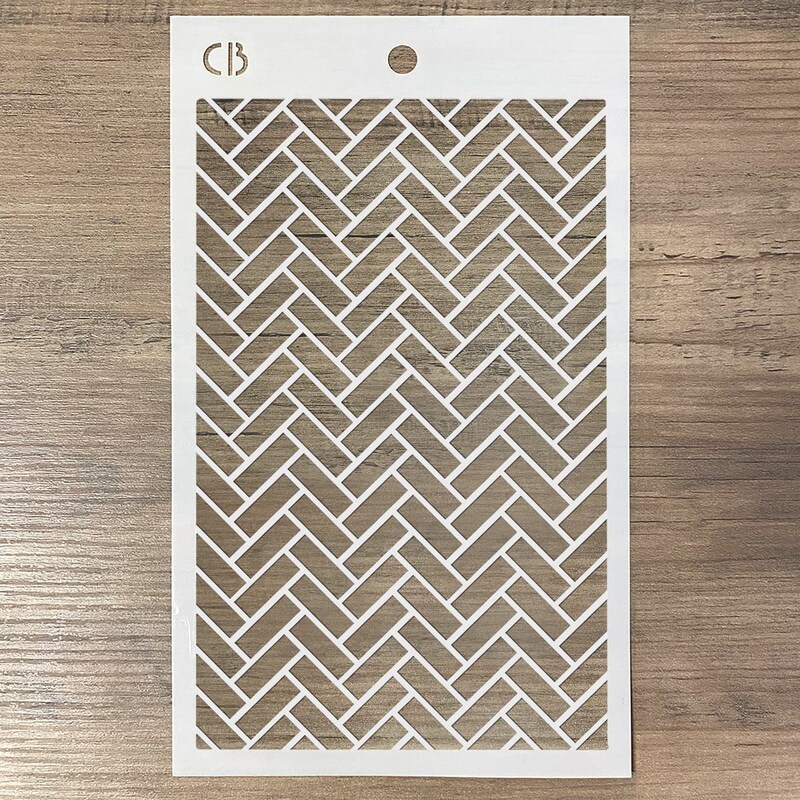 Herringbone Stencil - Etsy