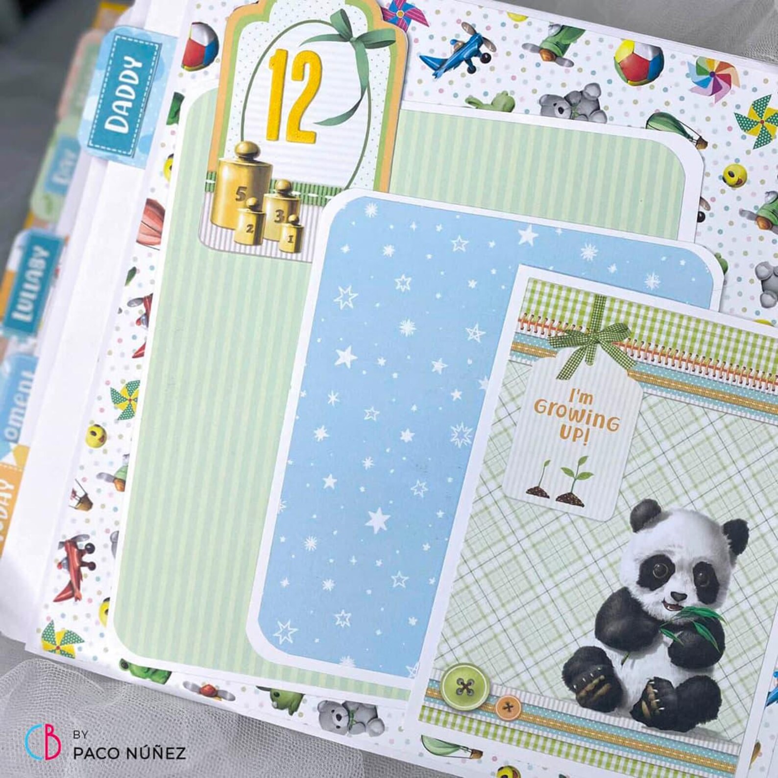 12x12" My First Year V1 Baby Nursery Scrapbooking Paper Pad Animal ...