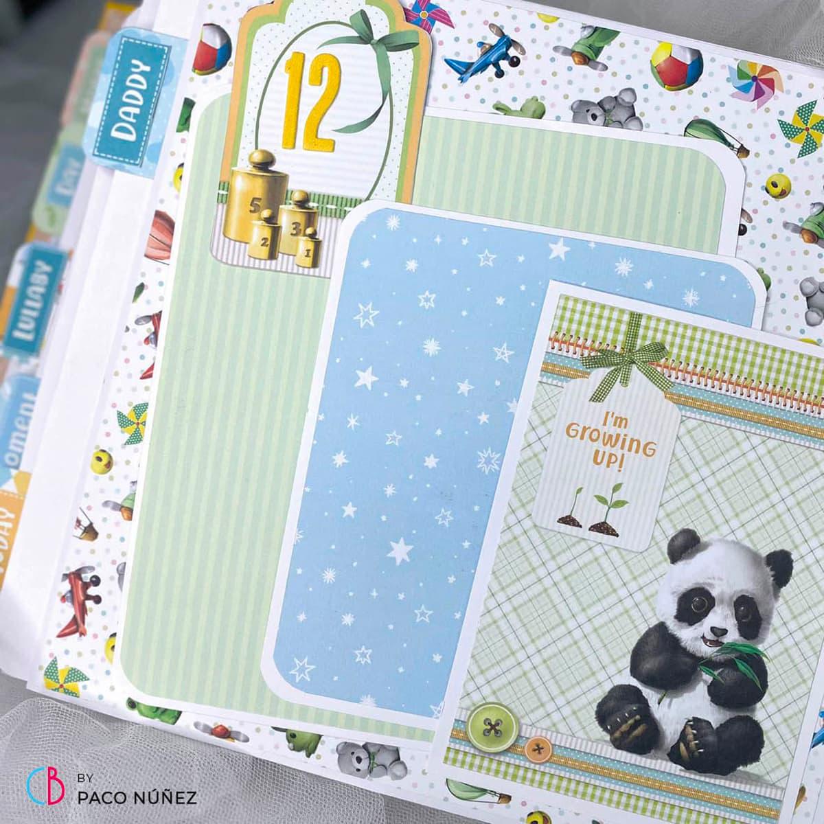 12x12" My First Year V1 Baby Nursery Scrapbooking Paper Pad Animal ...