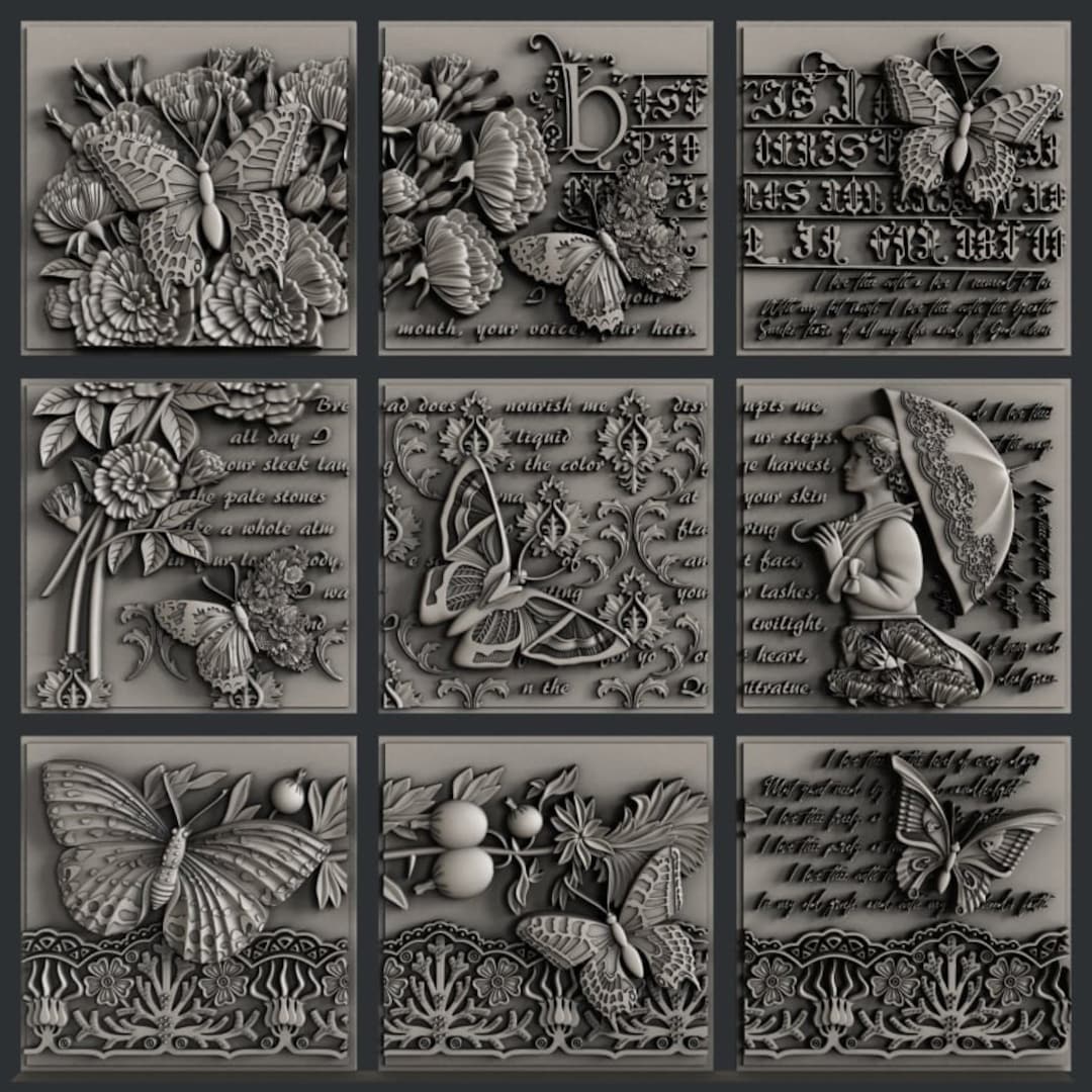 Complete Set and Individual Vintage Florals Molds Zuri Designs Silicone ...