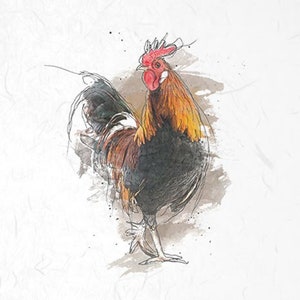 Mini Chickens Rice Paper Set ITD Collection Rooster Farm Decoupage ...