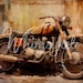 29x21" Large Decoupage Tissue Paper, Vintage Ride Motorcycle Decoupage ...