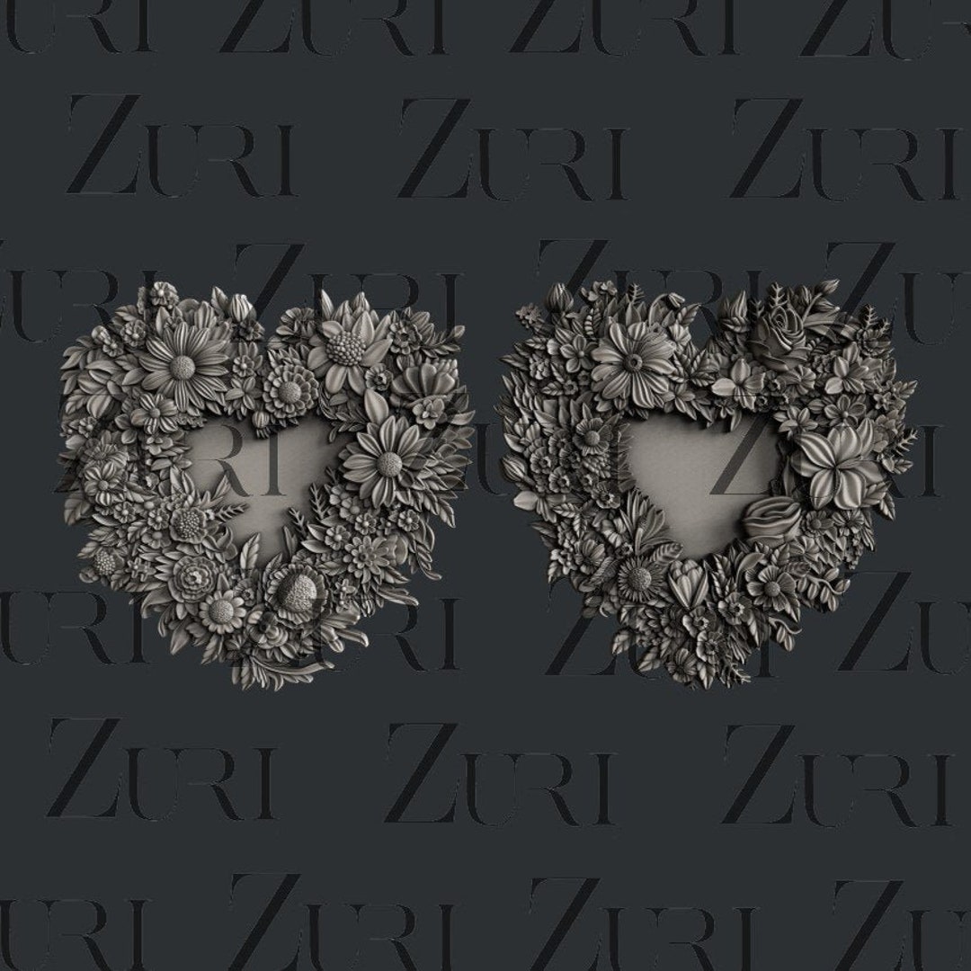 Floral Lovehearts Silicone Mould, Zuri Designs 3D Mold, Scrapbook ...