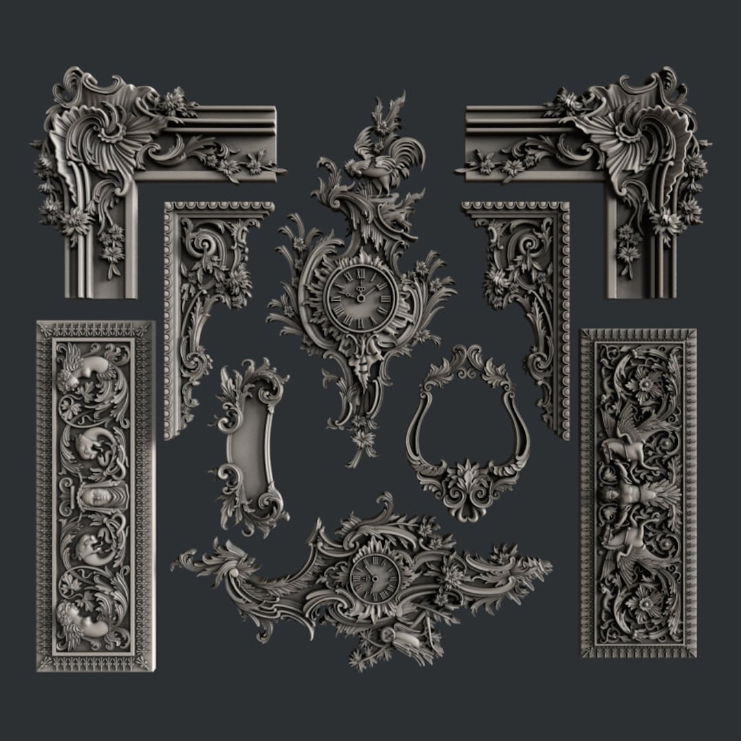 Baroque Elements Mold Zuri Mold Silicone Mould Zuri Mold 3D - Etsy