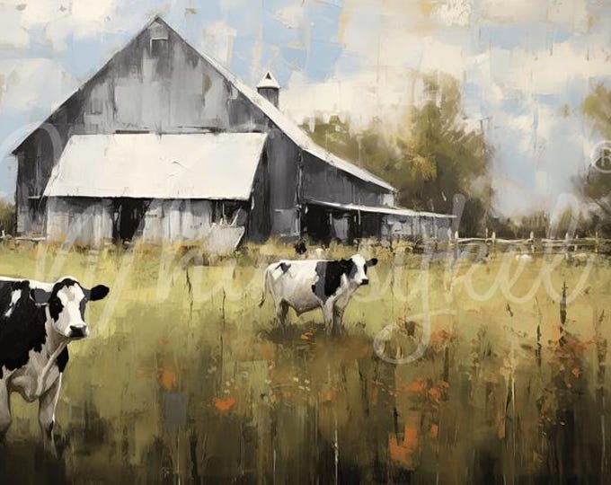 29x21" Large Decoupage Tissue Paper, Heartland Cow Farm Animal ...