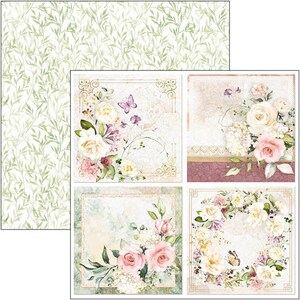 12x12 Blooming Flower Cardstock Floral Scrapbooking Paper Pad Junk ...