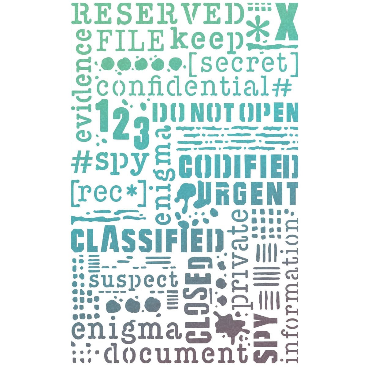 5x8 Confidential Stencil Texture Stencil Mystery Stencil - Etsy