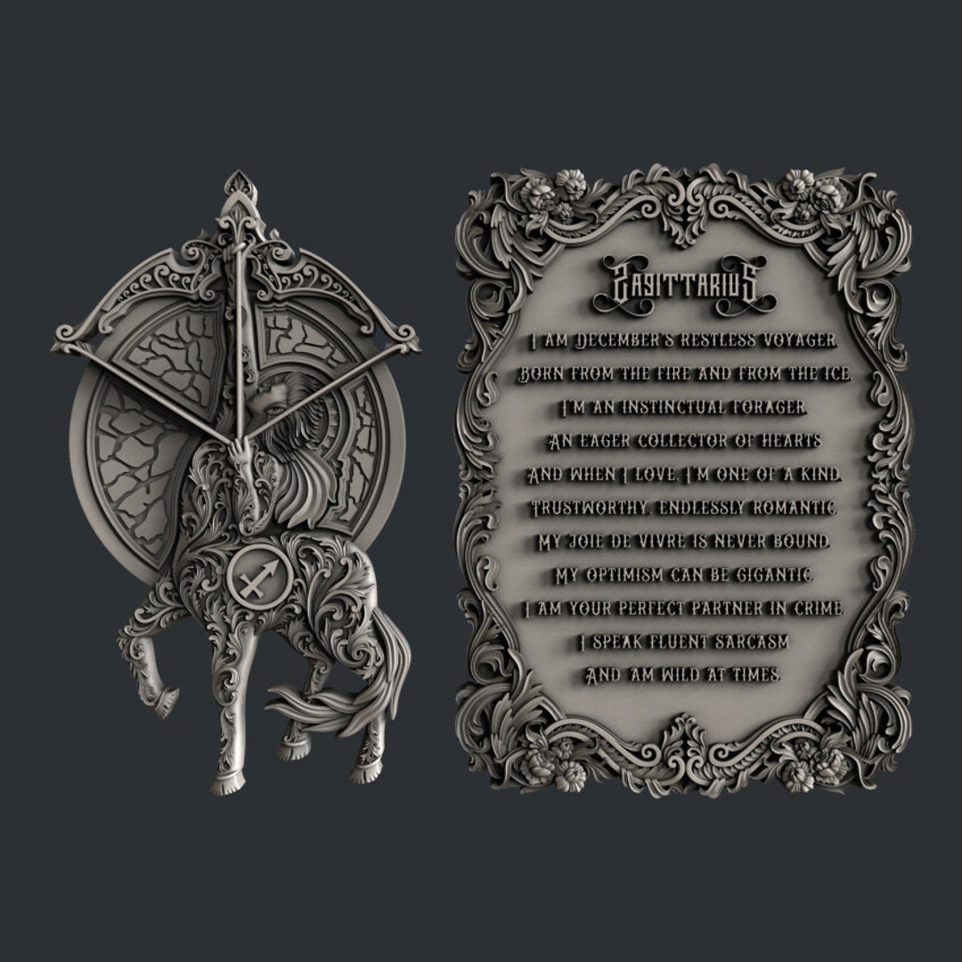 Sagittarius Zuri Mold Zodiac Sign Mould 3D Mold, Scrapbook, Mixed Media ...
