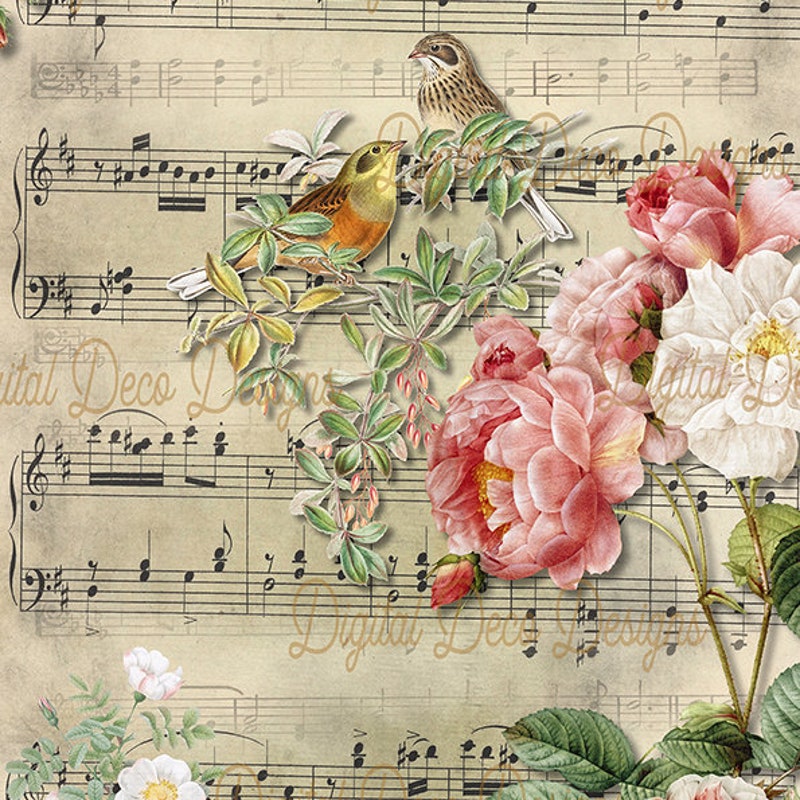 Music Decoupage - Etsy