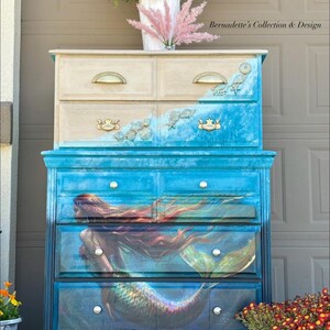 29x21" Large Decoupage Tissue Paper, Nadia Mermaid Sea Ocean Decoupage ...