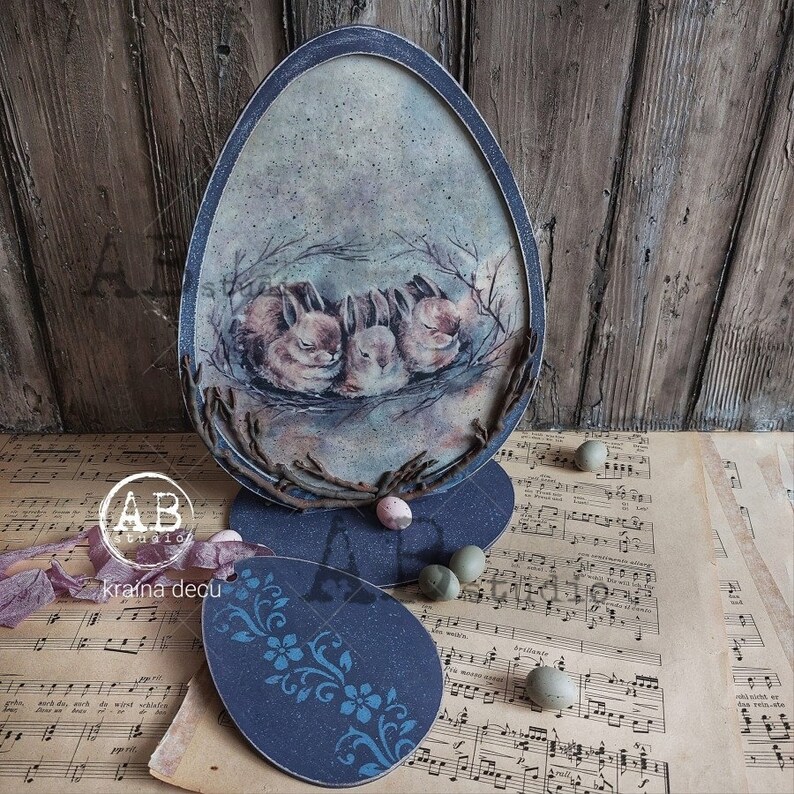 Rabbit Decoupage Rice Paper Bunnies Sleeping Decoupage Paper - Etsy