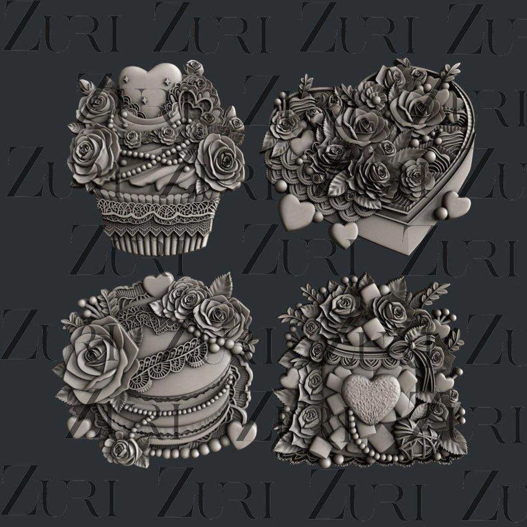 Valentine Sweets Silicone Mould Zuri Designs for Scrapbook, Mixed Media ...