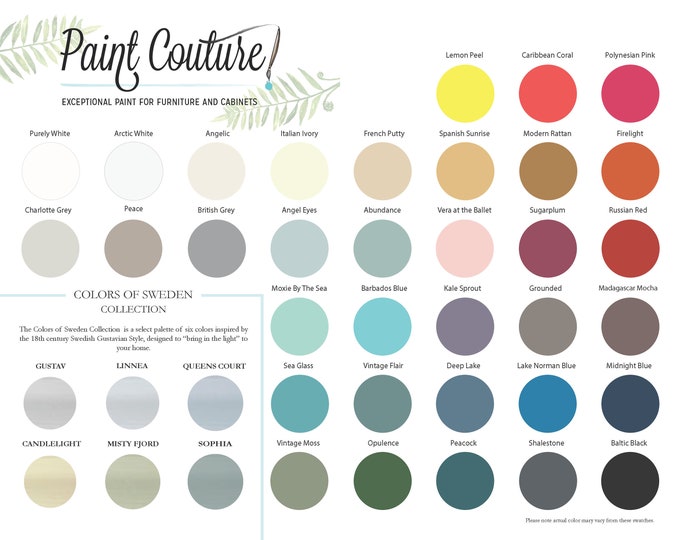 Candlelight Paint Couture Colors of Sweden Collection | Etsy