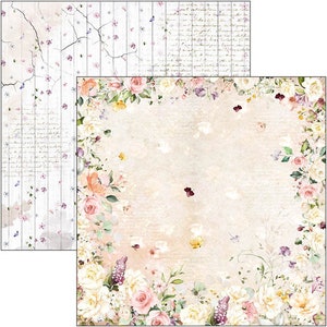12x12 Blooming Flower Cardstock Floral Scrapbooking Paper Pad Junk ...