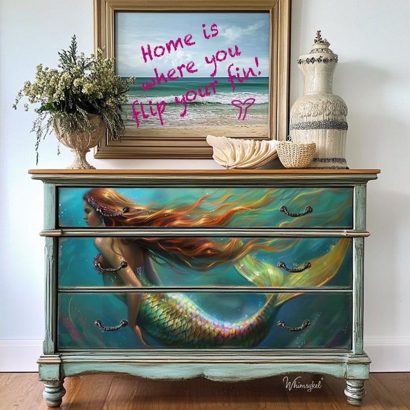 Mermaid Transfers Large - Etsy