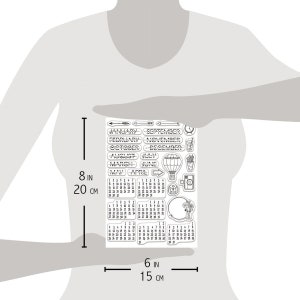 6x8" Calendar Stamp Decorative Clear Stamp for Crafts and Mixed Media ...