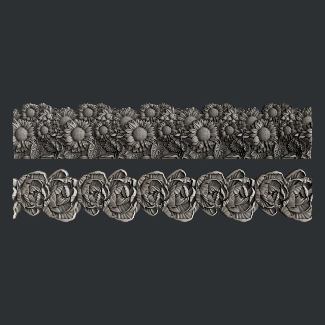 Floral Borders 1 Mold Zuri Designs 3D Resin Mold, Scrapbook, Art Junk ...