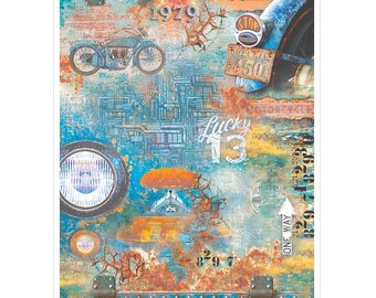 Motorcycle Decoupage Paper - Etsy