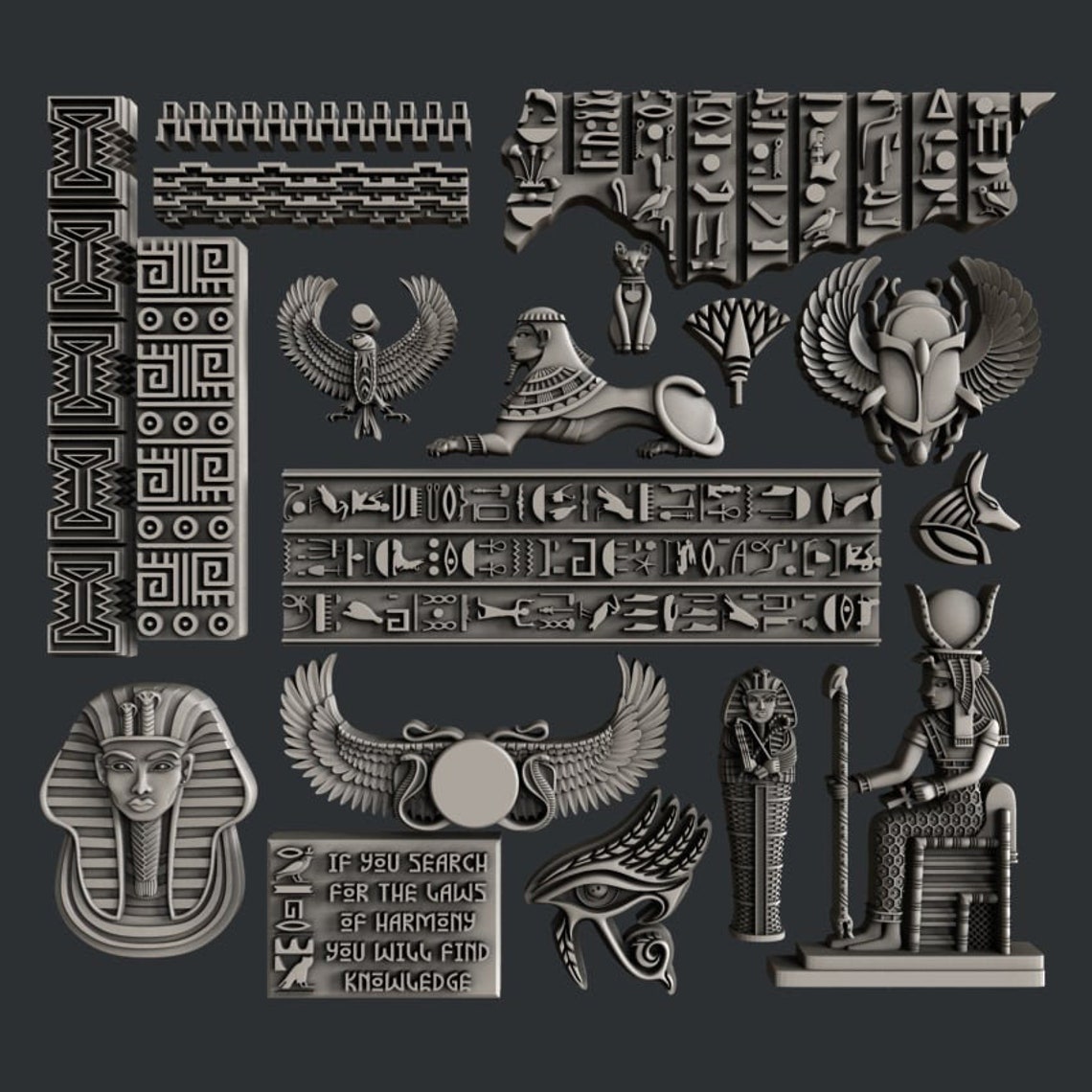 Ancient Egypt Mold Silicone Mould Zuri Mold 3D Mold Egyptian God Mold ...