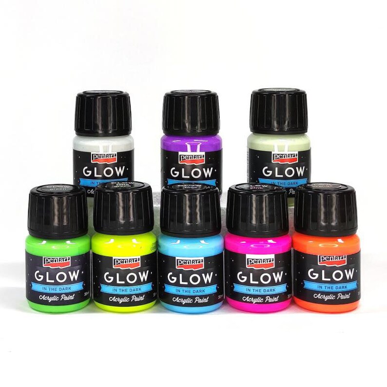Pentart Glow in the Dark Neon Acrylic Paint for Furniture, Craft Paint ...