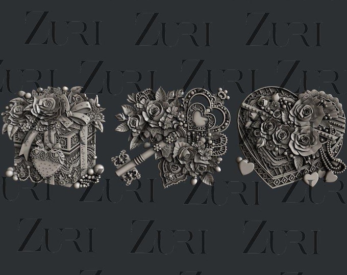 Valentines Hearts Silicone Mould Zuri Designs 3d Mold, Scrapbook, Mixed ...