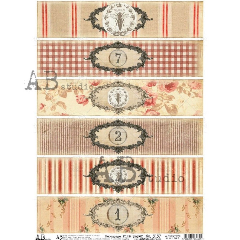 Vintage Box Decoupage A3 Scroll Decoupage AB Studio Rice Paper - Etsy