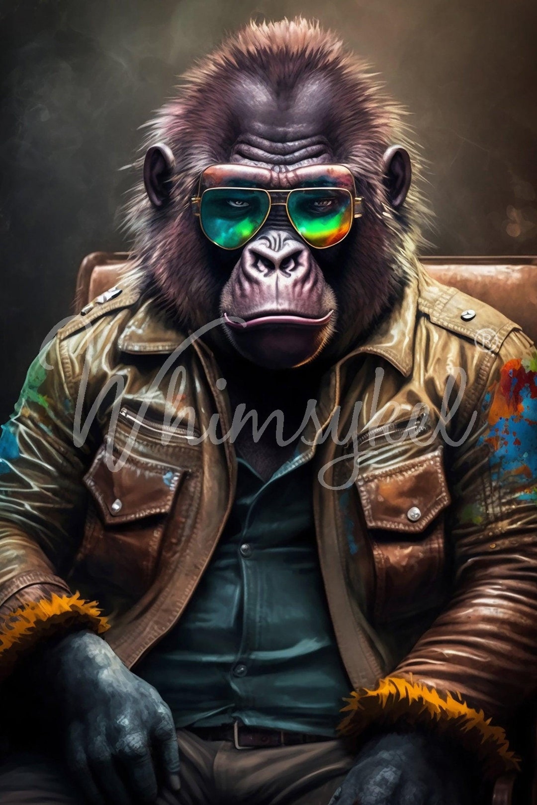 21x29" Large Decoupage Tissue Paper, Brutus Bruiser Gorilla Decoupage ...