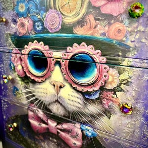 21x29" Large Decoupage Tissue Paper, Dapper Dan Cat Animal Decoupage ...