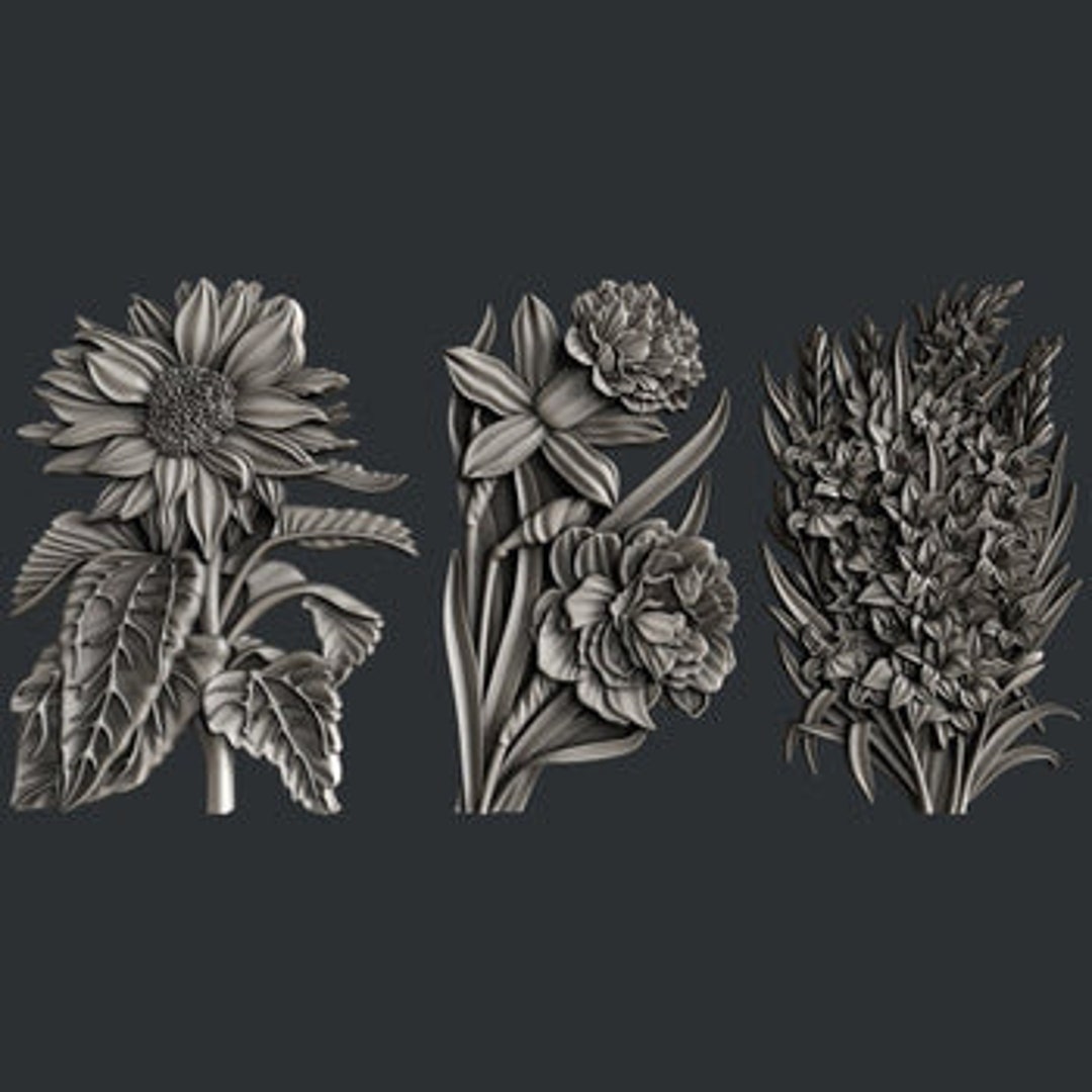 Flower Blooms Silicone Mould Zuri Designs 3D Resin Mold, Scrapbooking ...