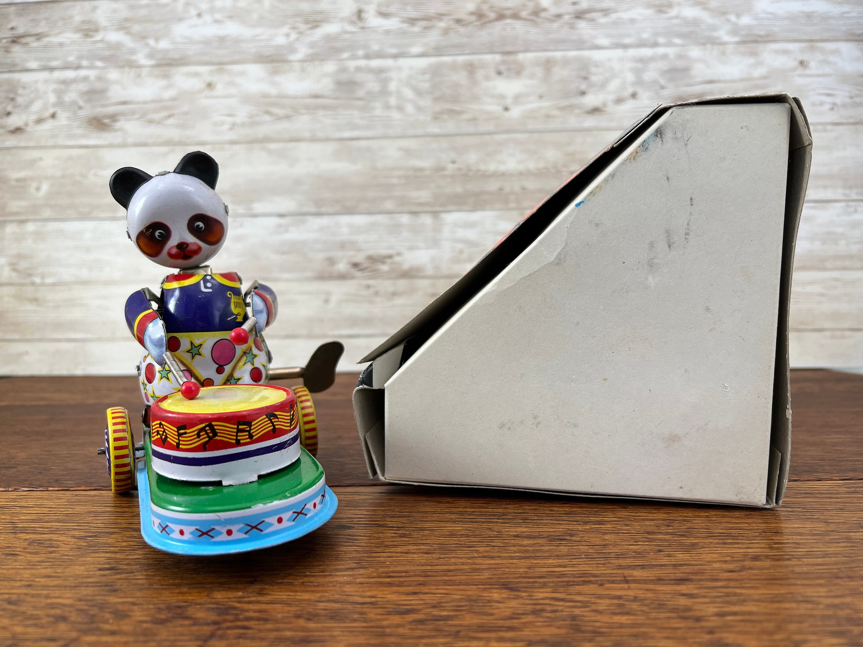 Vintage Wind up Tin Toy Drumming Animal (MS 565 Panda) - Etsy