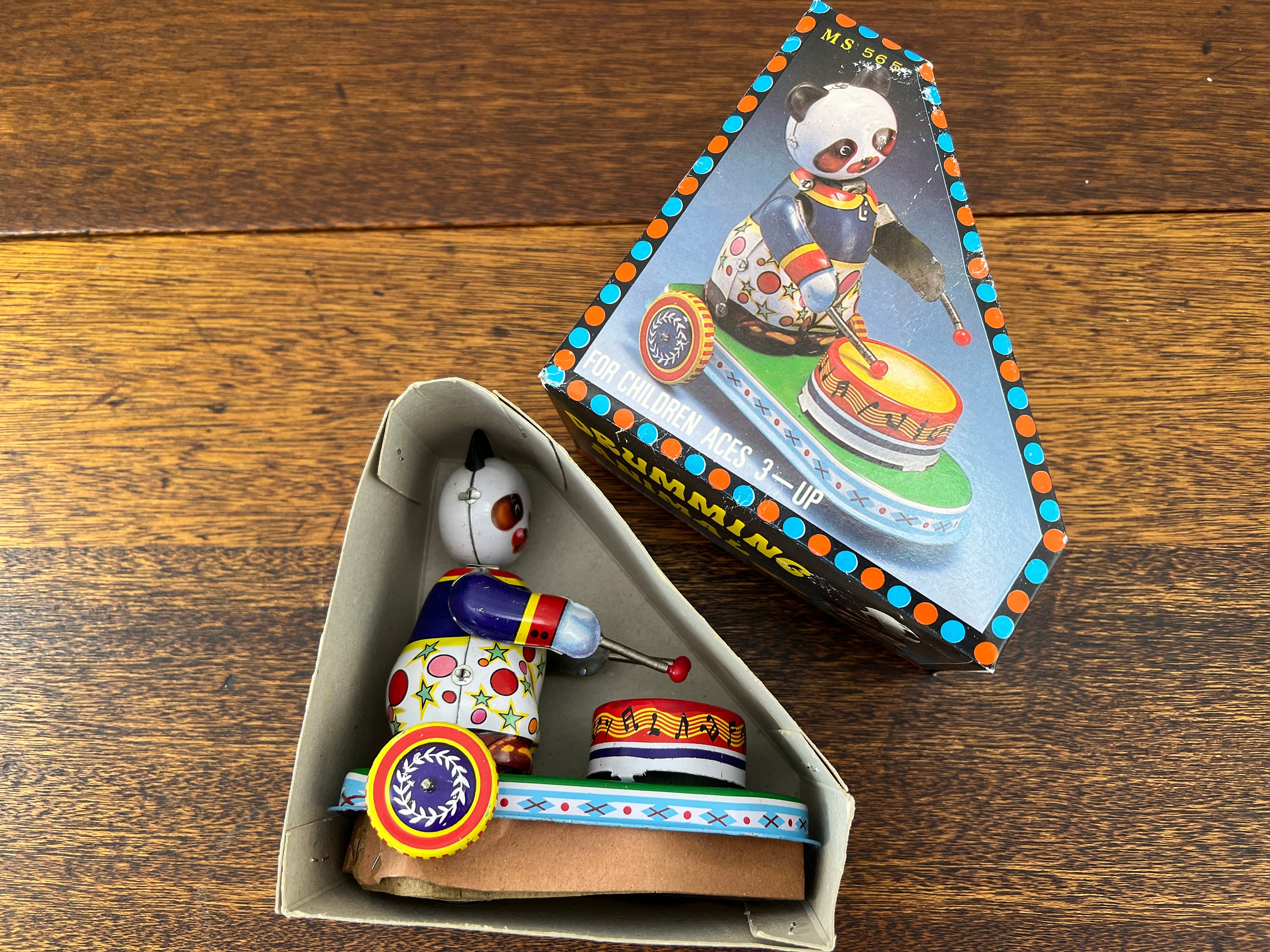 Vintage Wind up Tin Toy Drumming Animal (MS 565 Panda) - Etsy