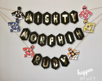 Power rangers banner | Etsy