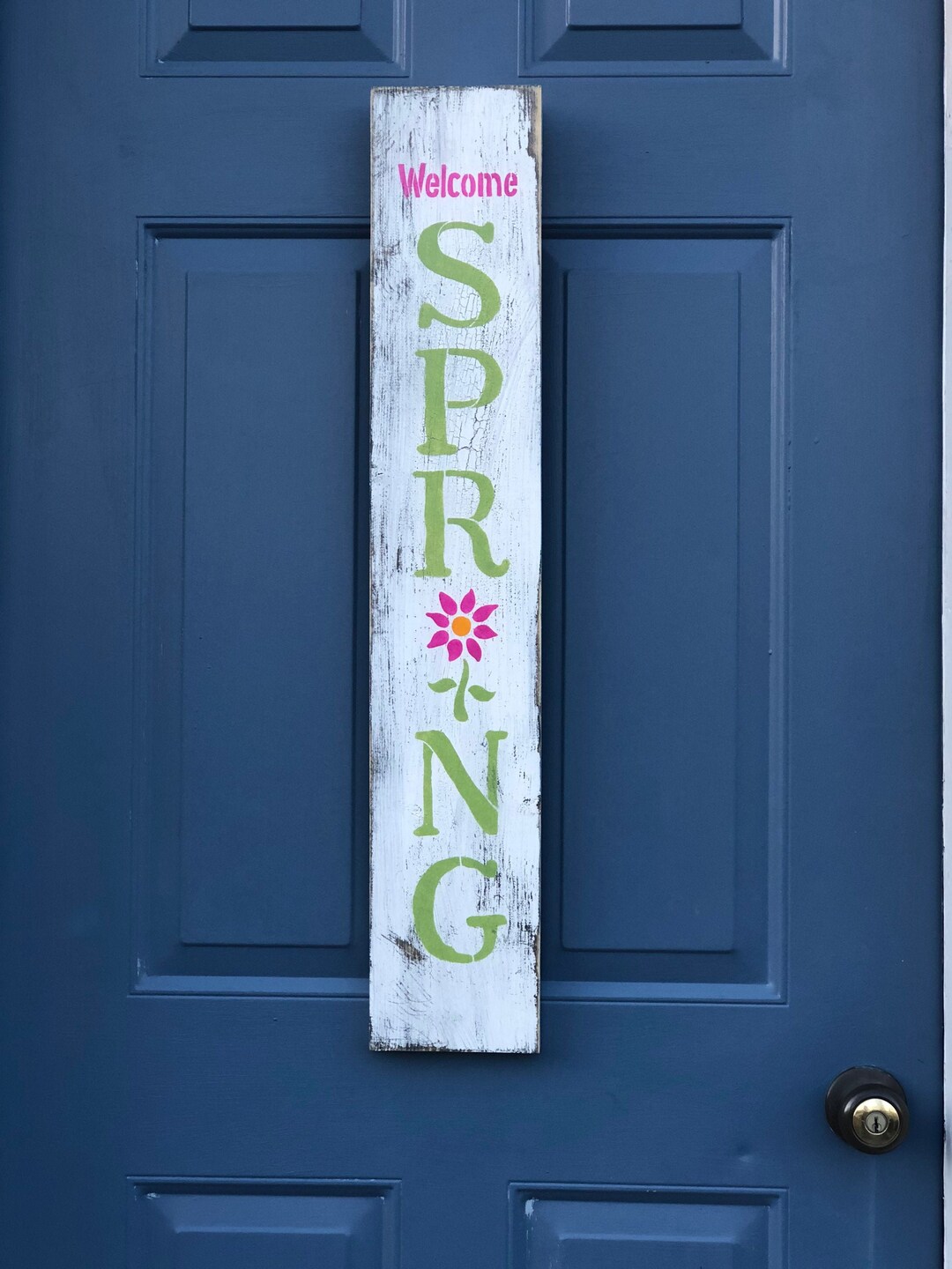 Welcome Spring Front Door Sign - Etsy