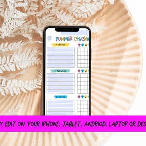 Summer Checklist for Kids | Printable Daily Summer Routine | Kids ...