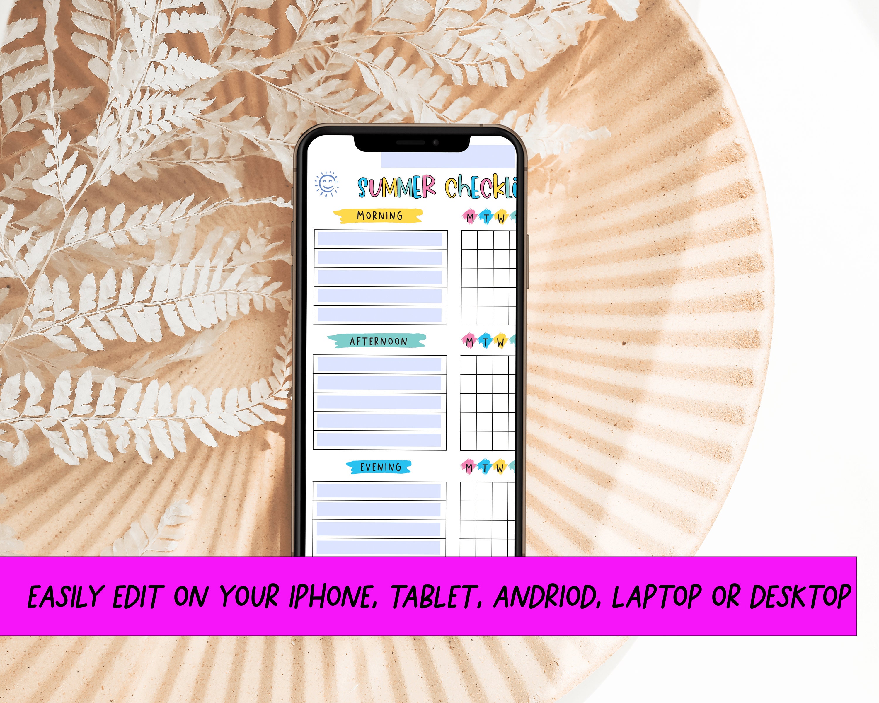 Summer Checklist for Kids | Printable Daily Summer Routine | Kids ...