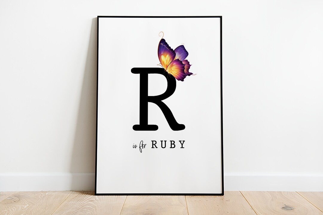 Butterfly Name Print | Kids Name Print | Butterfly Digital Print ...