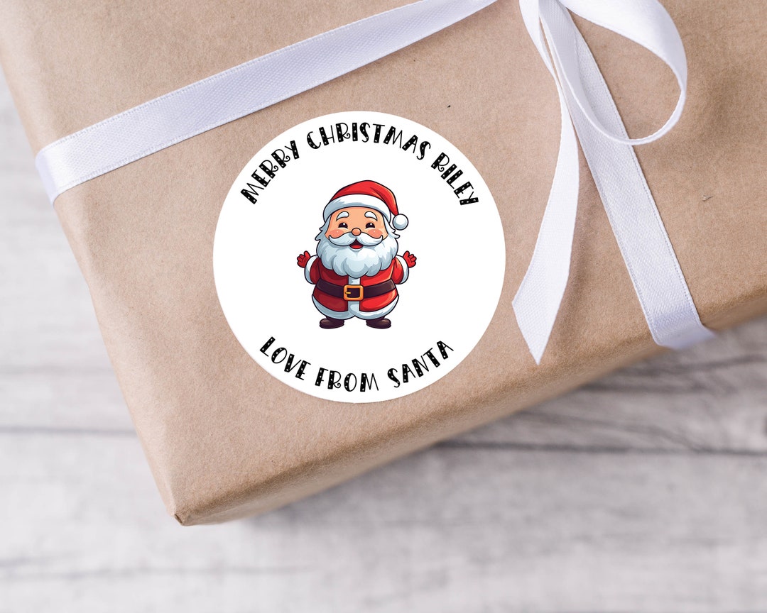 Personalised Christmas Stickers Love From Santa Stickers Christmas ...