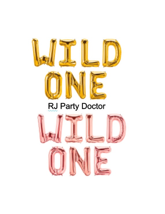 40 WILD ONE Letter Balloon Banner 40 or 16 | Etsy